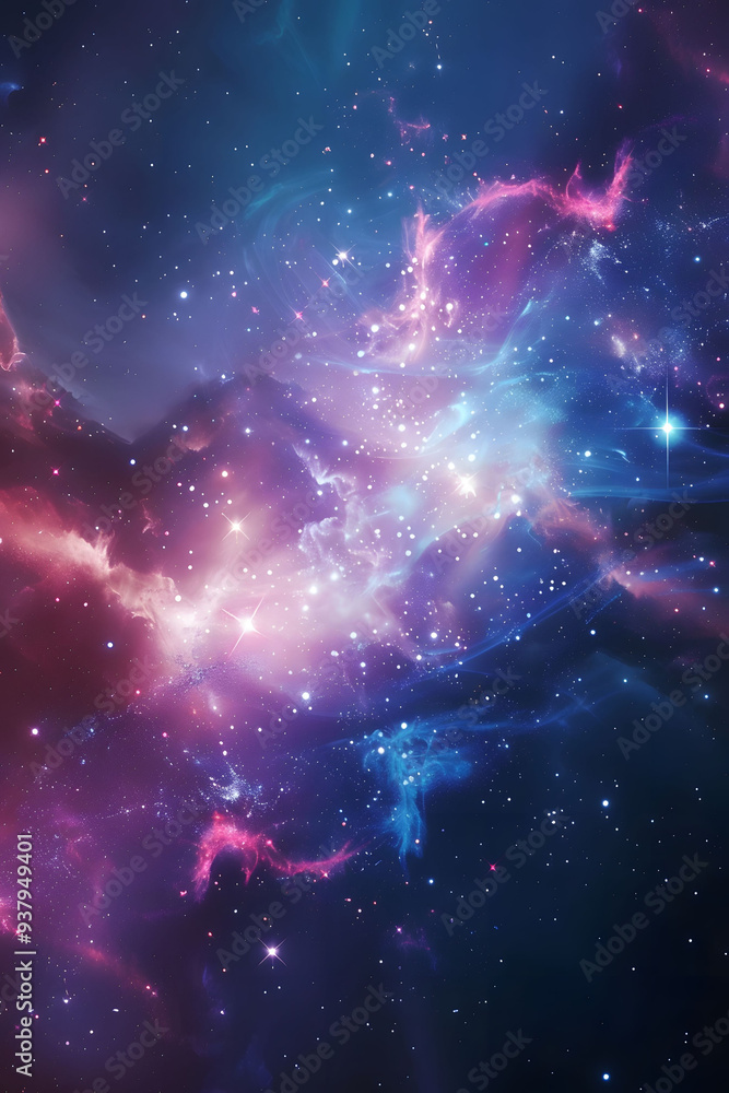 Vertical Mystical Beauty of Galaxies blackhole space with Fantasy Light ...