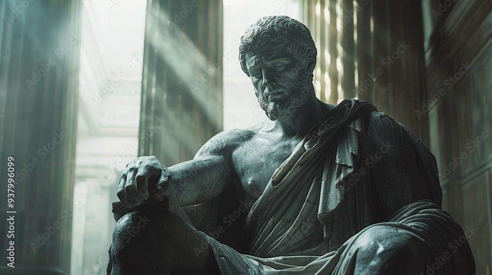 Stoic Greek Philosopher Thinking Man: Symbol of Stoicism and Philosophy ...