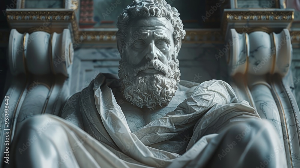 Stoic Greek Philosopher Thinking Man: Symbol of Stoicism and Philosophy ...