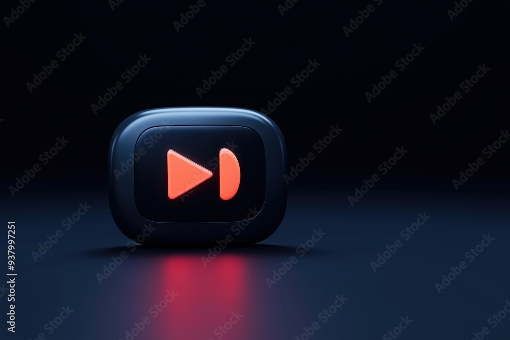 Minimalist illustration of a gaming logo with a play button, [Game ...