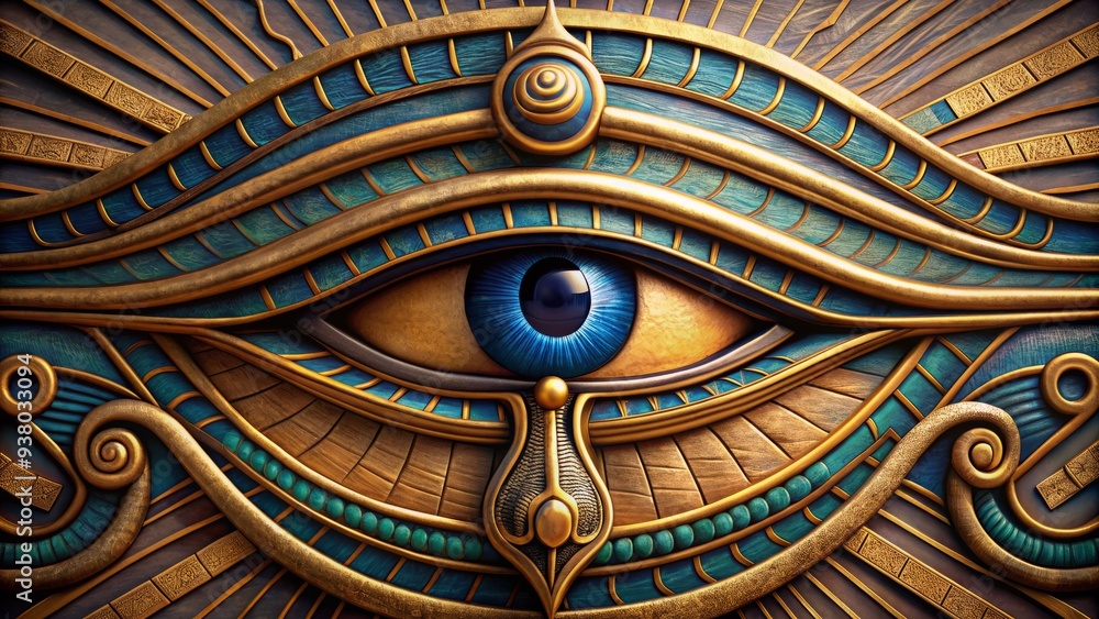 Symbol Of Protection And Power: Stylized Depiction Of The Eye Of Ra ...