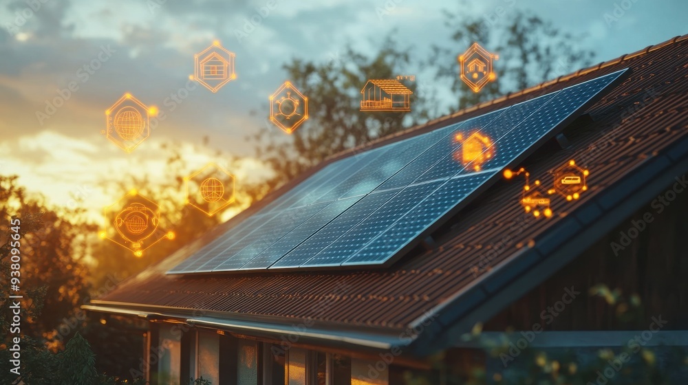 Clean energy and responsible governance are combined in this image of ...