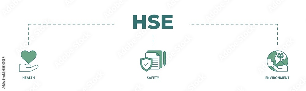 HSE icon infographic illustration concept with icon of Health Safety ...