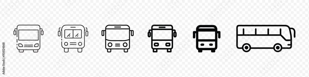 Bus icon set. bus vector icon, Bus icon vector for web and mobile app ...
