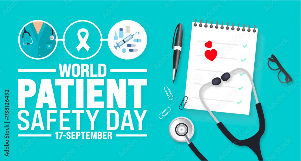 World Patient safety day background or banner design template. Holiday ...