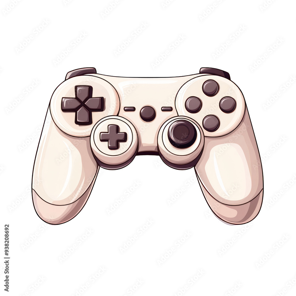 Stylish gaming controller illustration for digital and print media ...