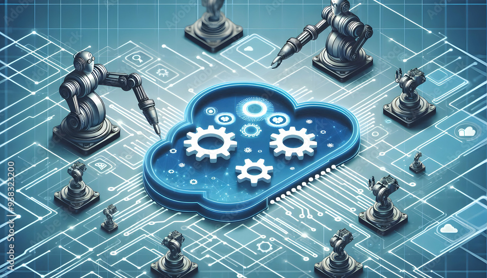 Photo realistic as Cloud computing automation with robotic process ...