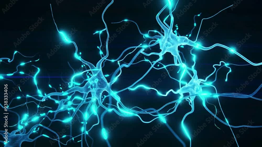 Neuron links 3d animation, Anatomy of the neuron 3d, Human brain nerve ...