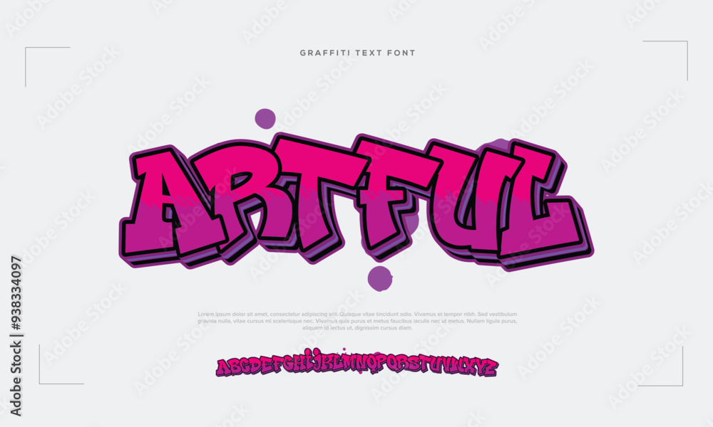 Combining vibrant gradient hues with spray paint effects, this graffiti ...