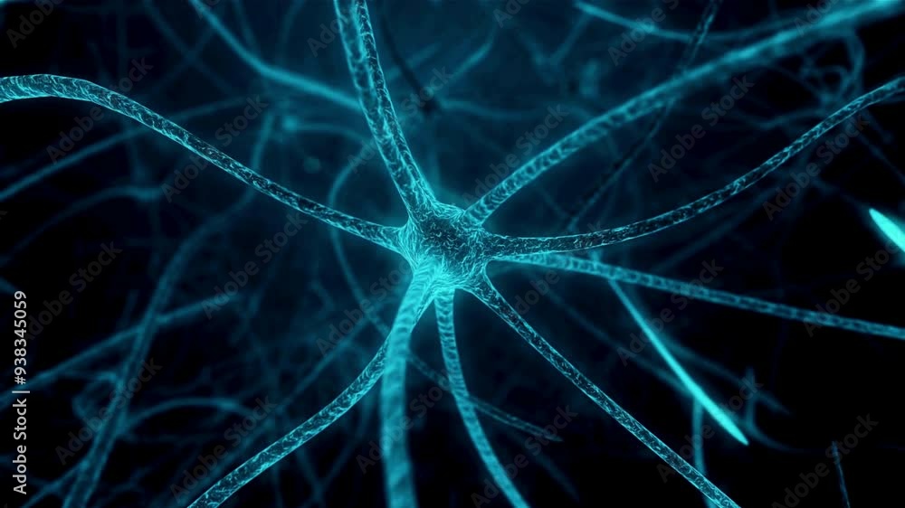 Neuron links 3d animation, Anatomy of the neuron 3d, Human brain nerve cells (neurons ...