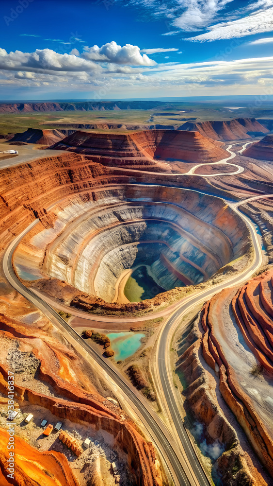 Inside the giant Super Pit or Fimiston Open Pit in Kalgoorlie, the ...