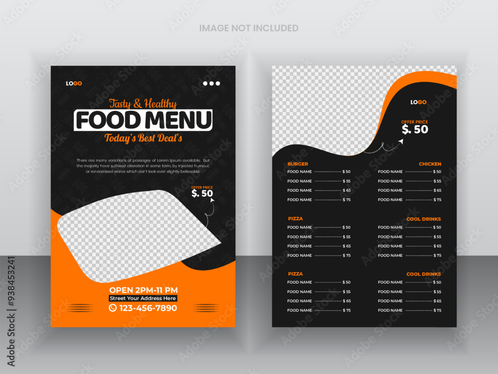 Vetor de Spicy Delicious Restaurant Food Menu Design appetizer Template ...