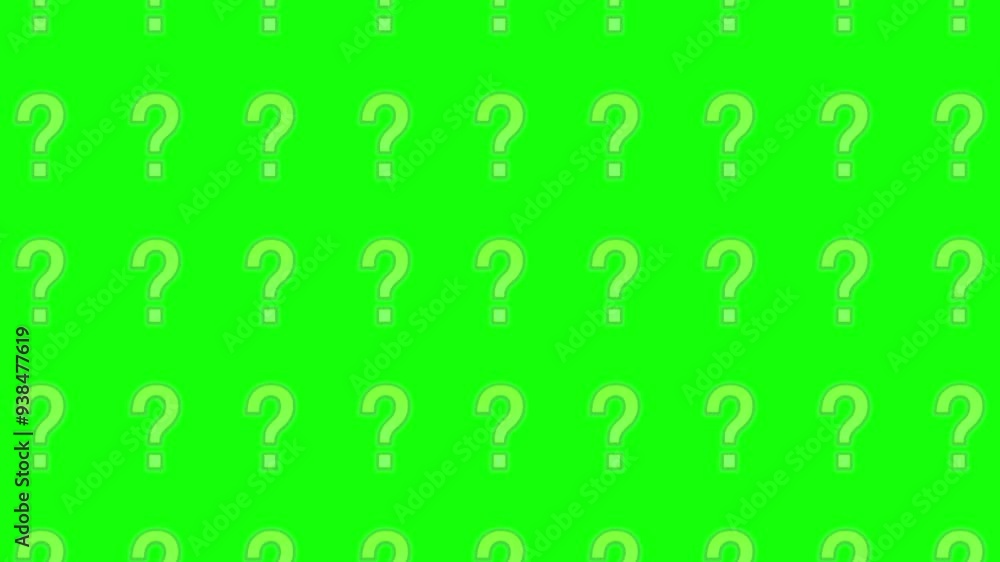 Question mark Green Screen pop up animation motion graphic with chroma ...
