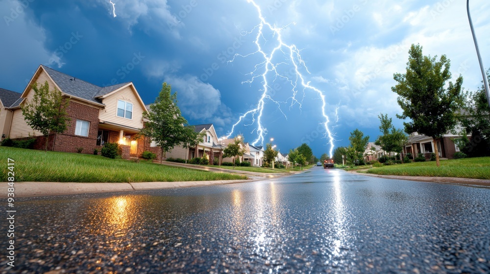 An electrifying photograph of multiple lightning bolts striking in the ...