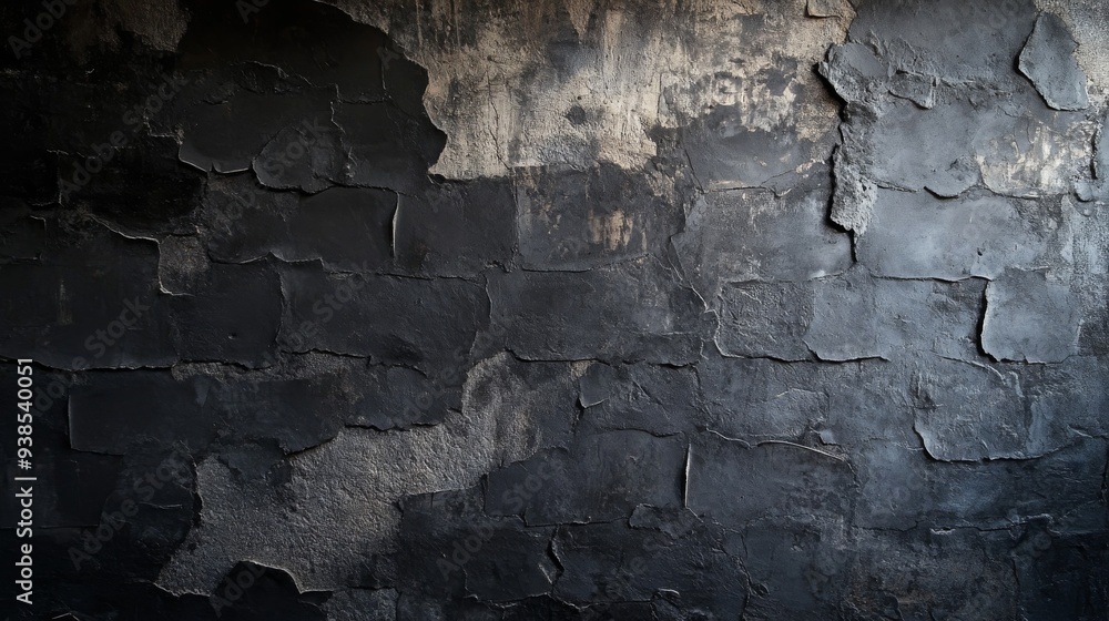 A vintage-inspired wall texture featuring a dark black cement pattern ...