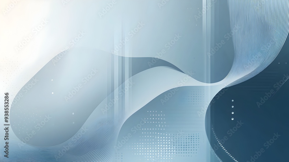 Elegant and minimalist geometric background design with soft light blue ...