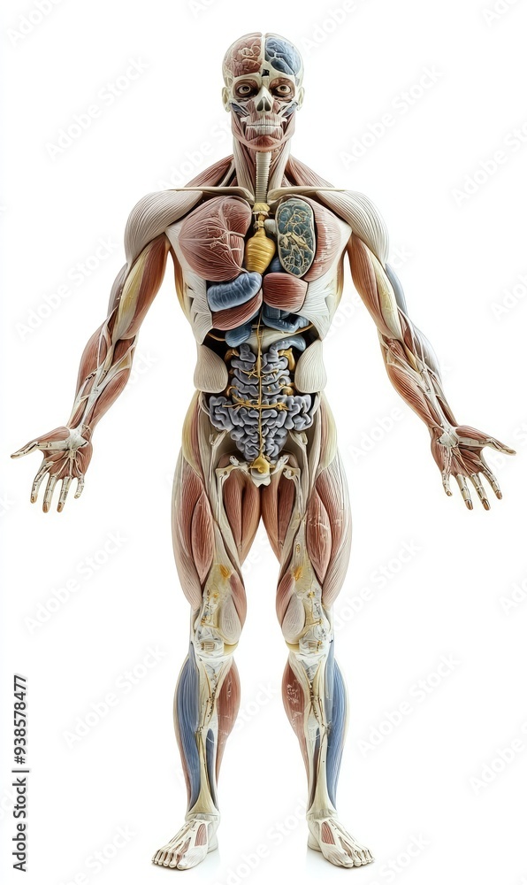 High-detail 3D model of the endocrine system, Human Body Anatomy ...