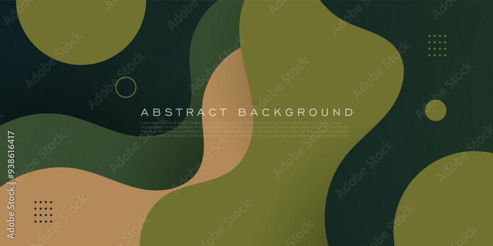 Abstract 3D background with green wave overlap design for banner cover ...