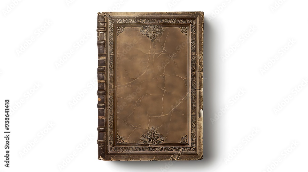 Historical fiction book cover template with vintage illustrations and ...