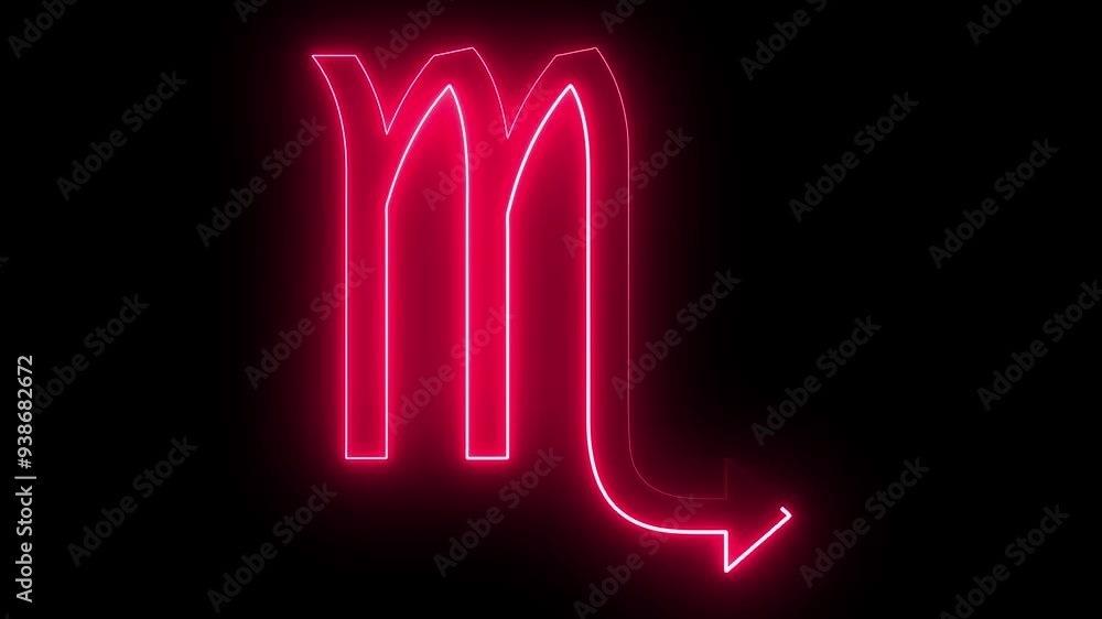 Zodiac symbols, astrology sign seamless loop animation. Black ...