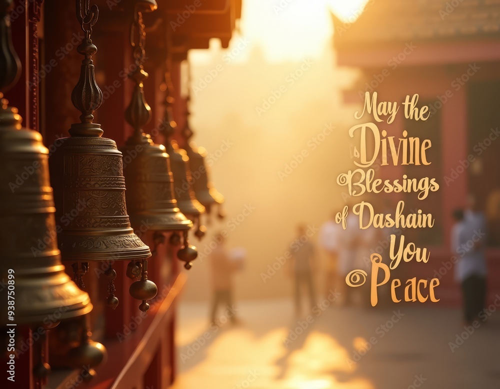 Nepali Temple Decorative, Hindu Temple Bell Closeup | Brass made bell ...