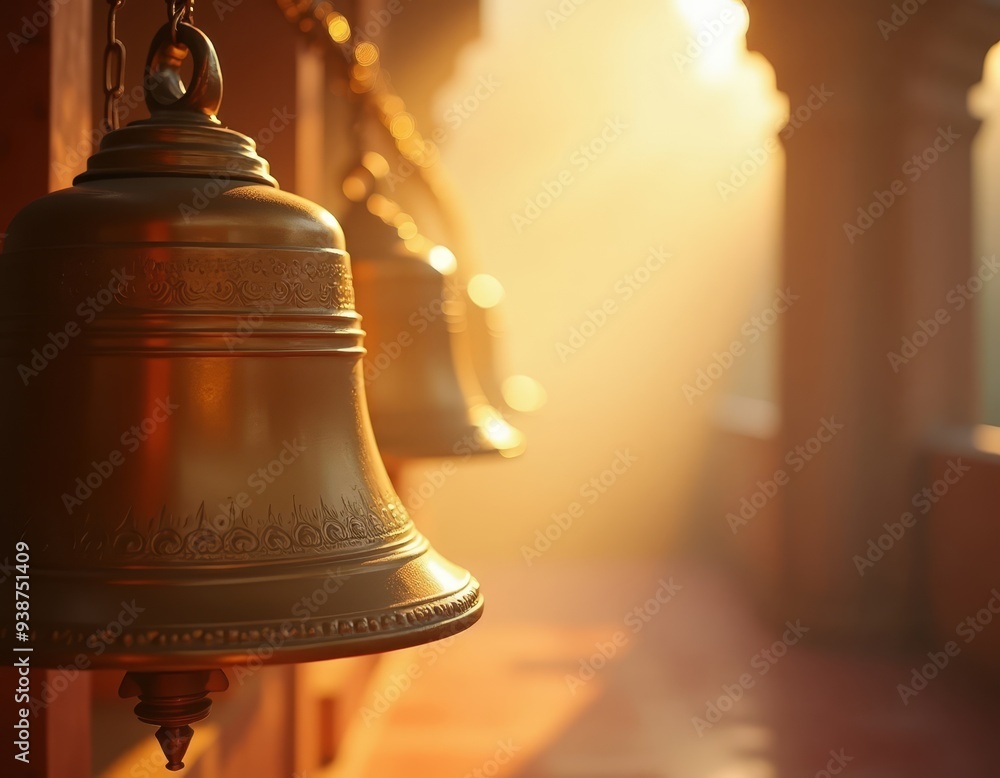 Nepali Temple Decorative, Hindu Temple Bell Closeup | Brass made bell ...