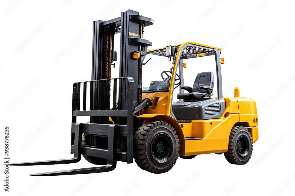 High-resolution forklift illustration isolated on transparent ...