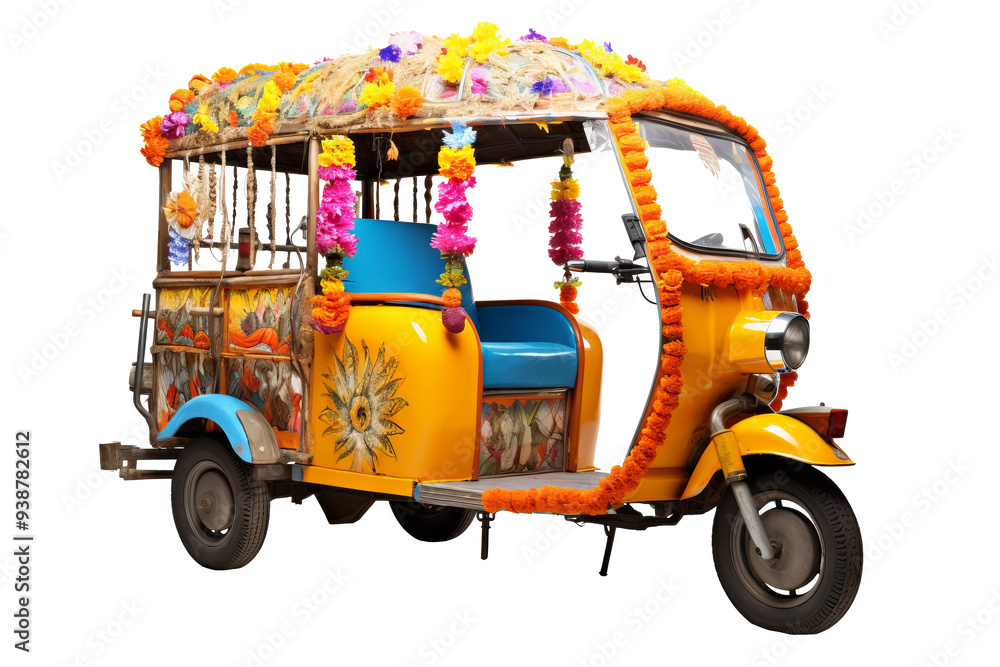Auto rickshaw isolated PNG with transparent background for versatile ...
