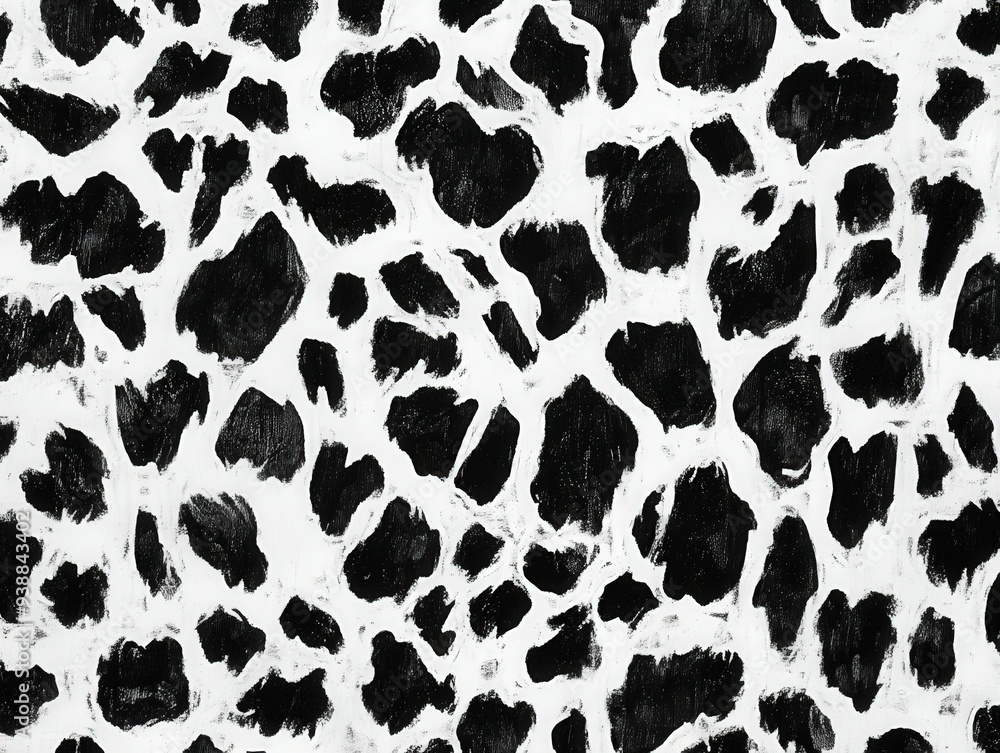 Black and white leopard texture on fabric with a bold, modern design ...