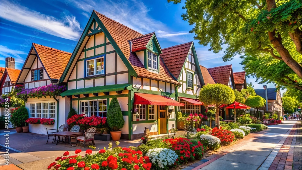 Charming Danish-inspired architecture lines the streets of Solvang ...