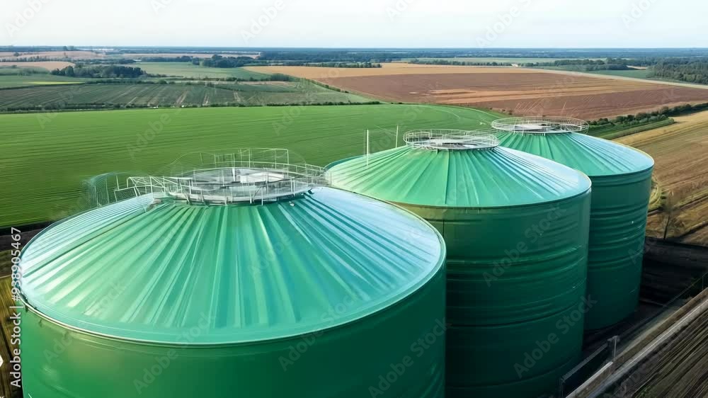 Tanks for storing methane - the result of processing agricultural waste ...