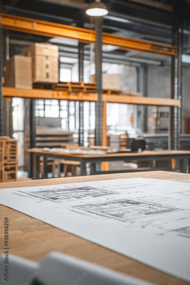 Galvanized Structural Beams, An architectural drawing showcasing the ...