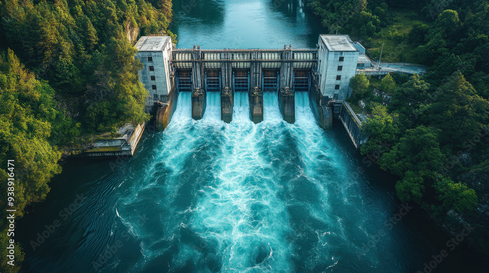 Hydropower Plant, A modern hydropower plant showcases advanced ...