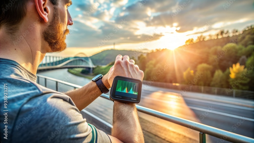 High-tech athletic wearable device tracks runner's biometric data and ...