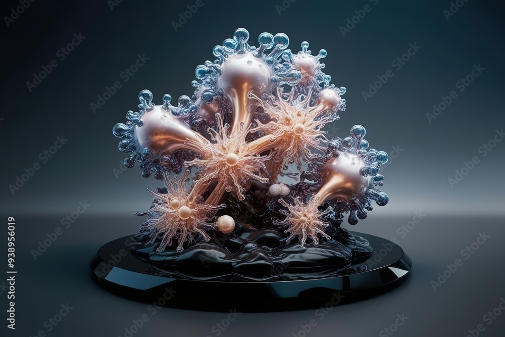 Ethereal Molecular Structures in a Deep and Sophisticated 3D Design on ...