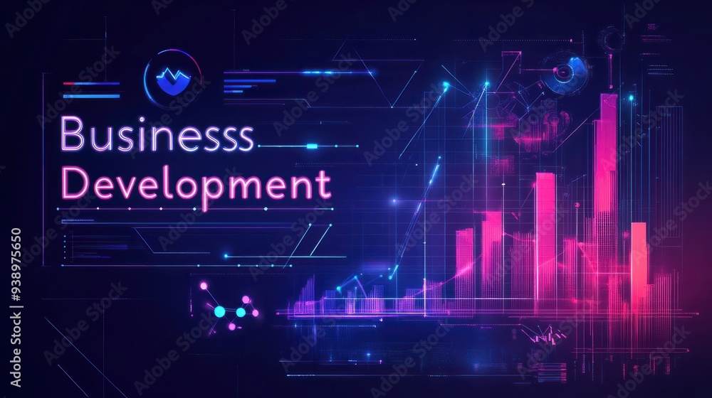 A banner where the text "Business Development" is showcased as a ...