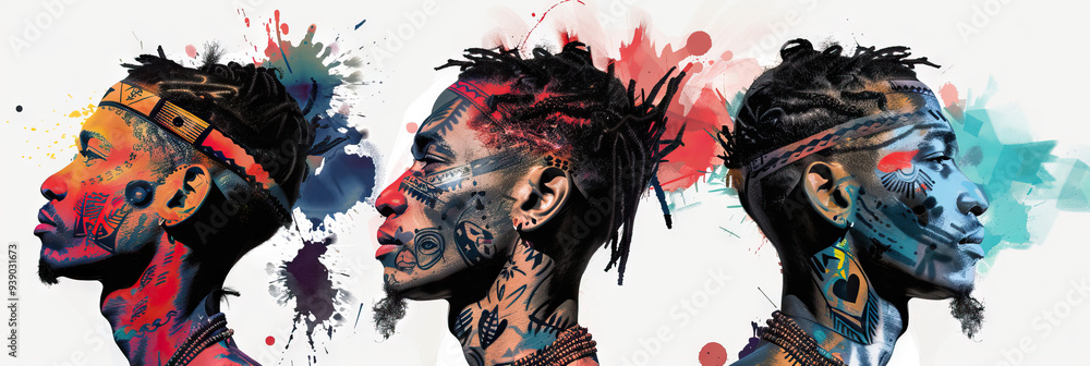 Cultural Tattoo Heritage: An individual with tattoos rooted in cultural ...