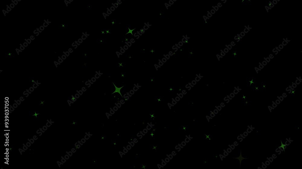green star blinking, twinkling Star or blinking light effect on black ...
