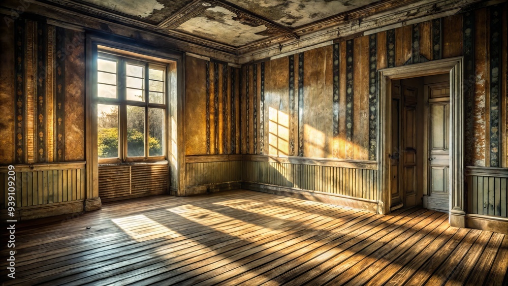 Faded grandeur's echoes linger in a once-regal study, where peeling ...