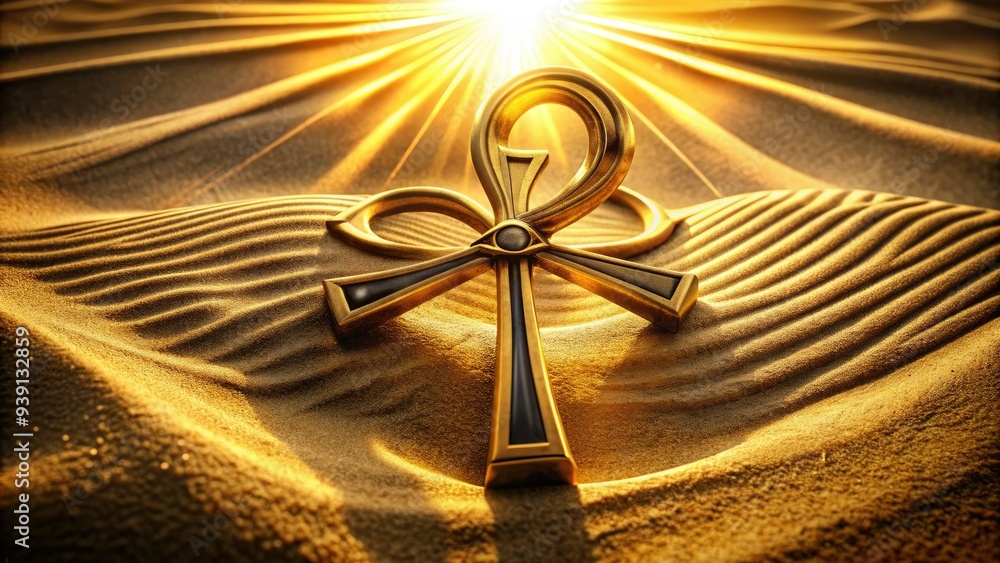 golden ankh and was sceptres surround the all-seeing Eye of Horus ...