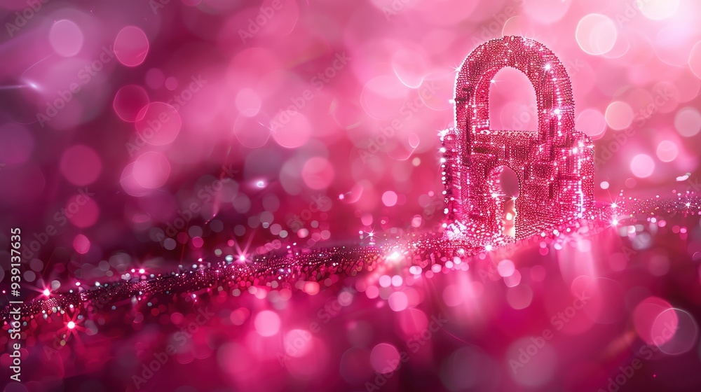 Digital security with encrypted data, life insurance icon isolated ...