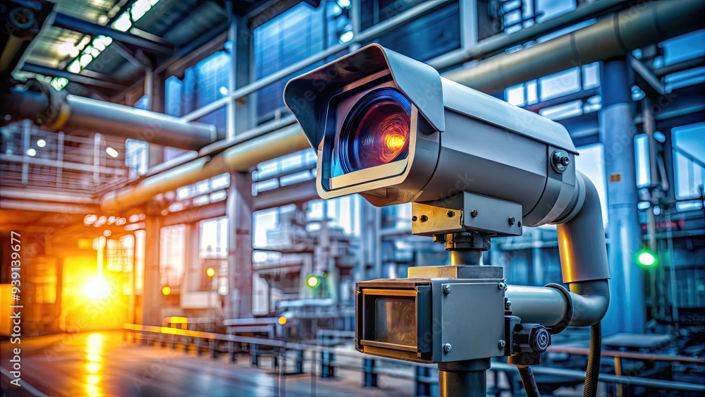 High-tech thermal imaging camera detects heat signatures in a dark ...