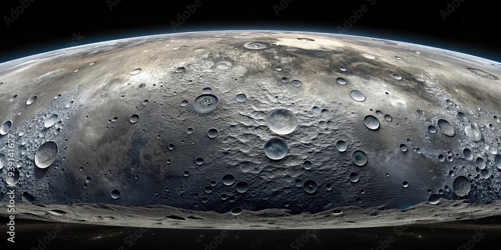 High resolution HDR environment map of the moon's surface for space ...