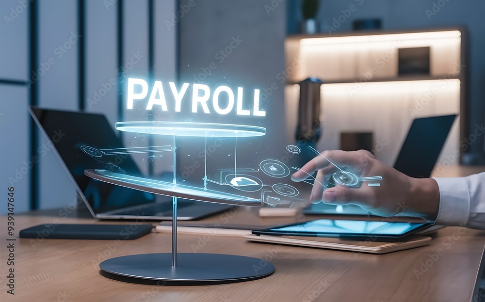 Payroll technology concept, integrated smart solutions for efficient ...