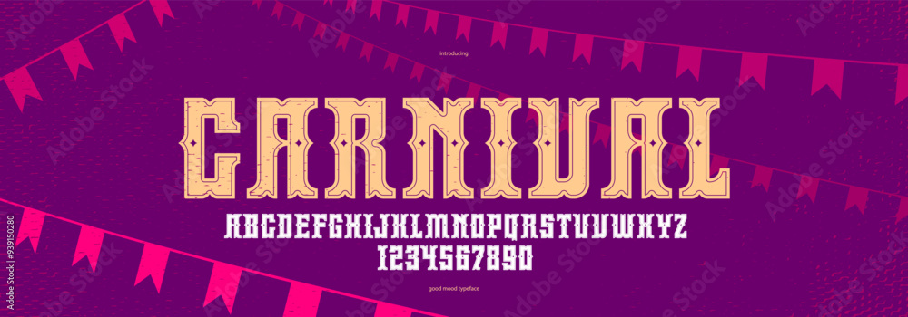 Circus and carnival vintage bold and strong display font for posters ...