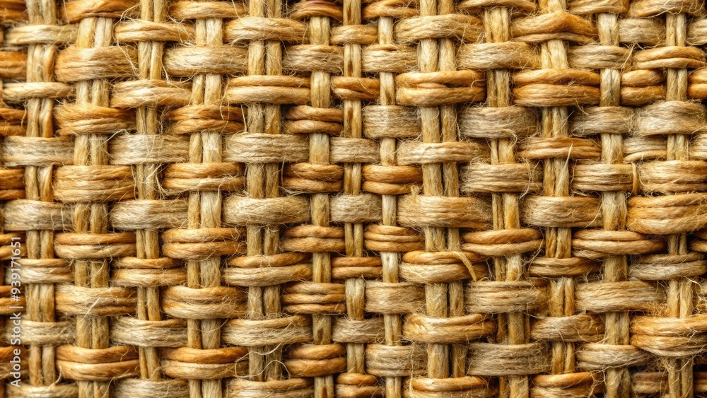 Natural organic earthy woven jute fabric texture with intricate woven ...