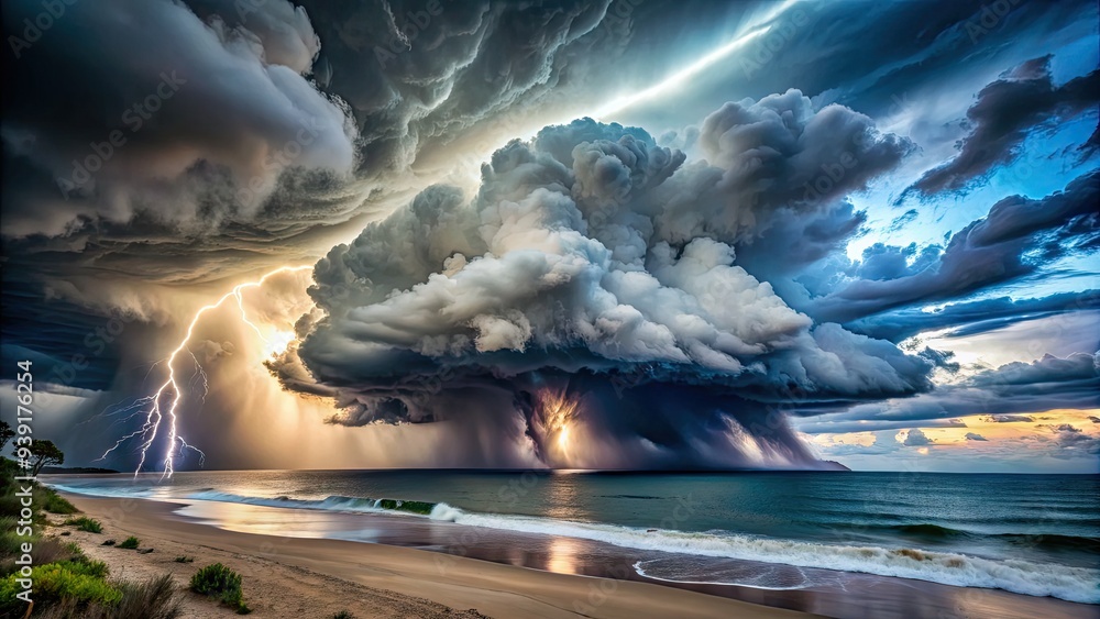 Powerful tropical cyclone approaches coast, bringing strong winds and ...