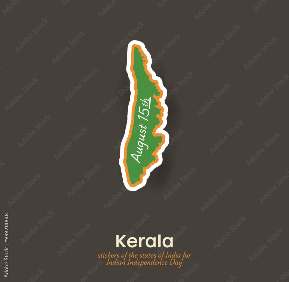 Celebrate independence of India with this unique Kerala vector sticker ...