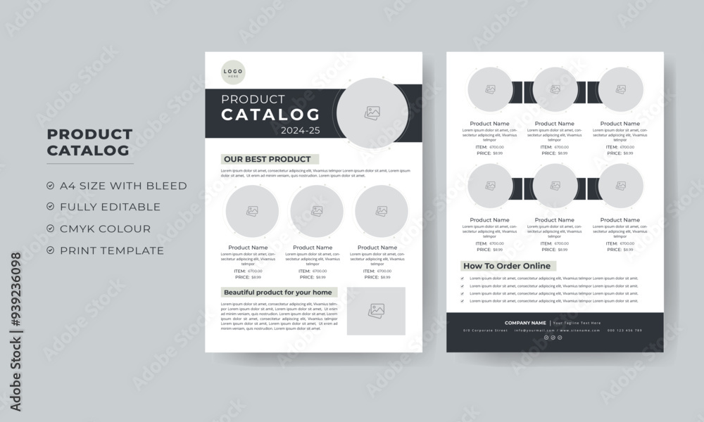 product catalogue design template or modern product catalog template ...