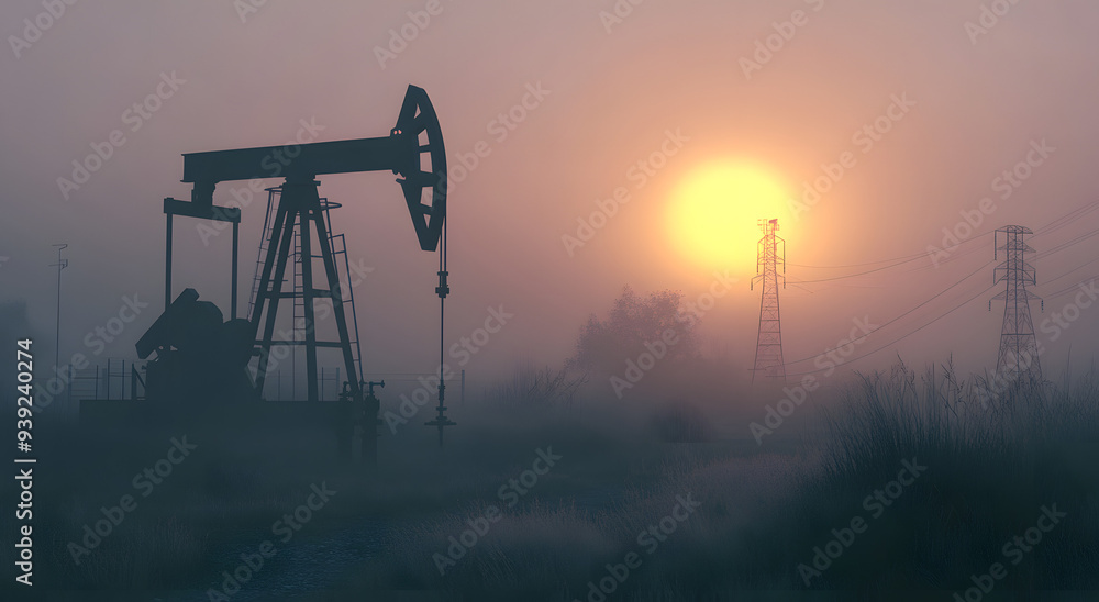 "An Oil Pump Positioned in the Middle of an Ocean, Captured in a ...